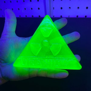 Big Uranium Glass Radiation Symbol Paperweight - UV - Great Gift - Etsy