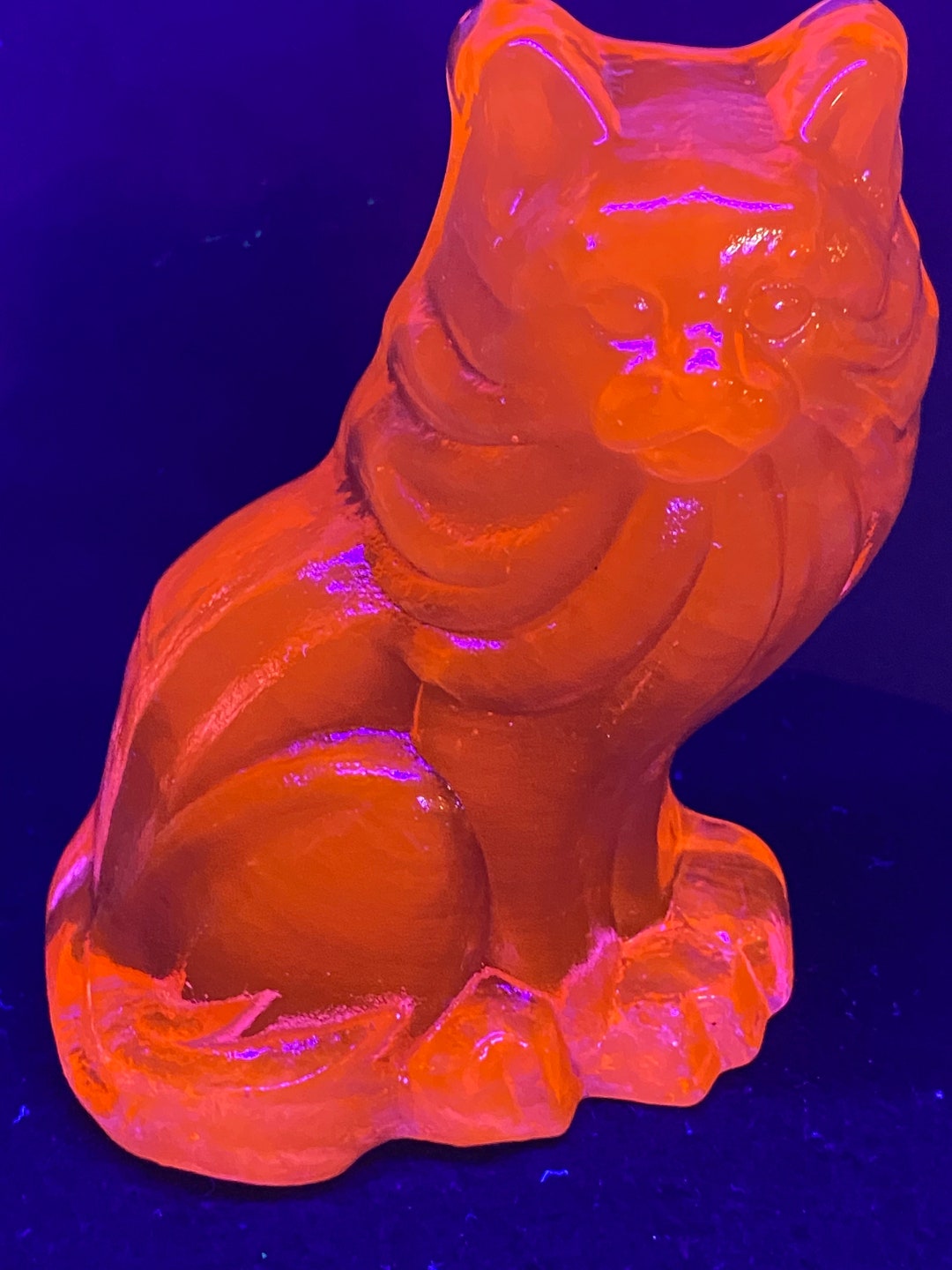 Huge Selenium Pink Glow Glass Cat (not Uranium) - Etsy