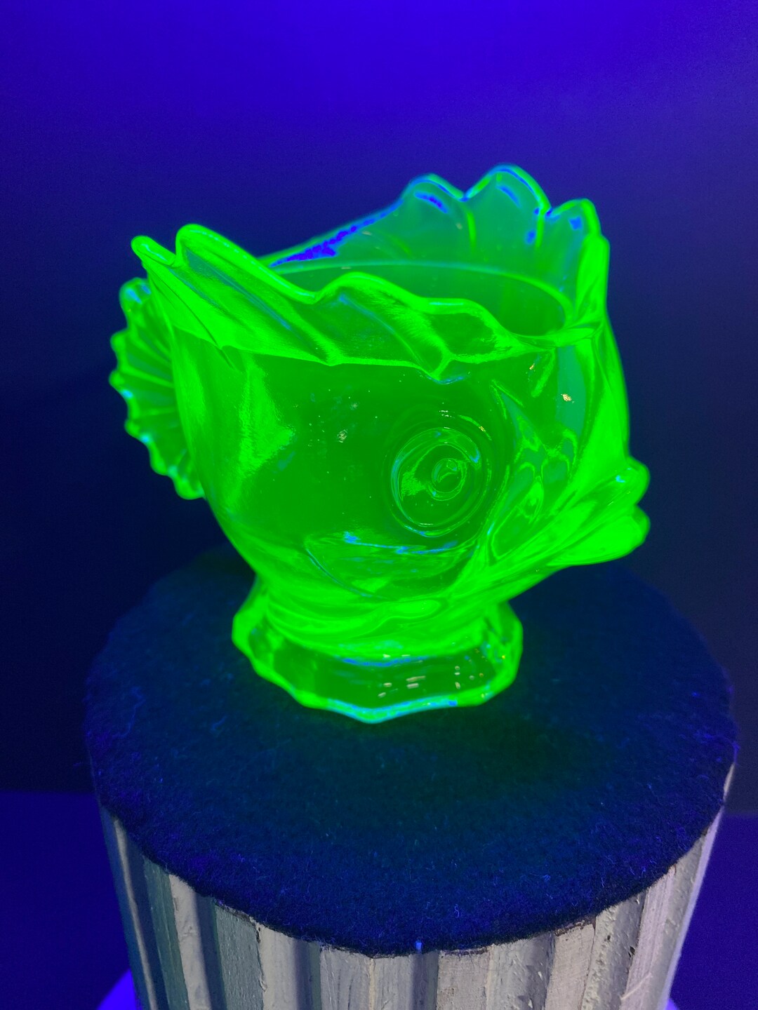 Uranium Glass Fish Dish - Etsy
