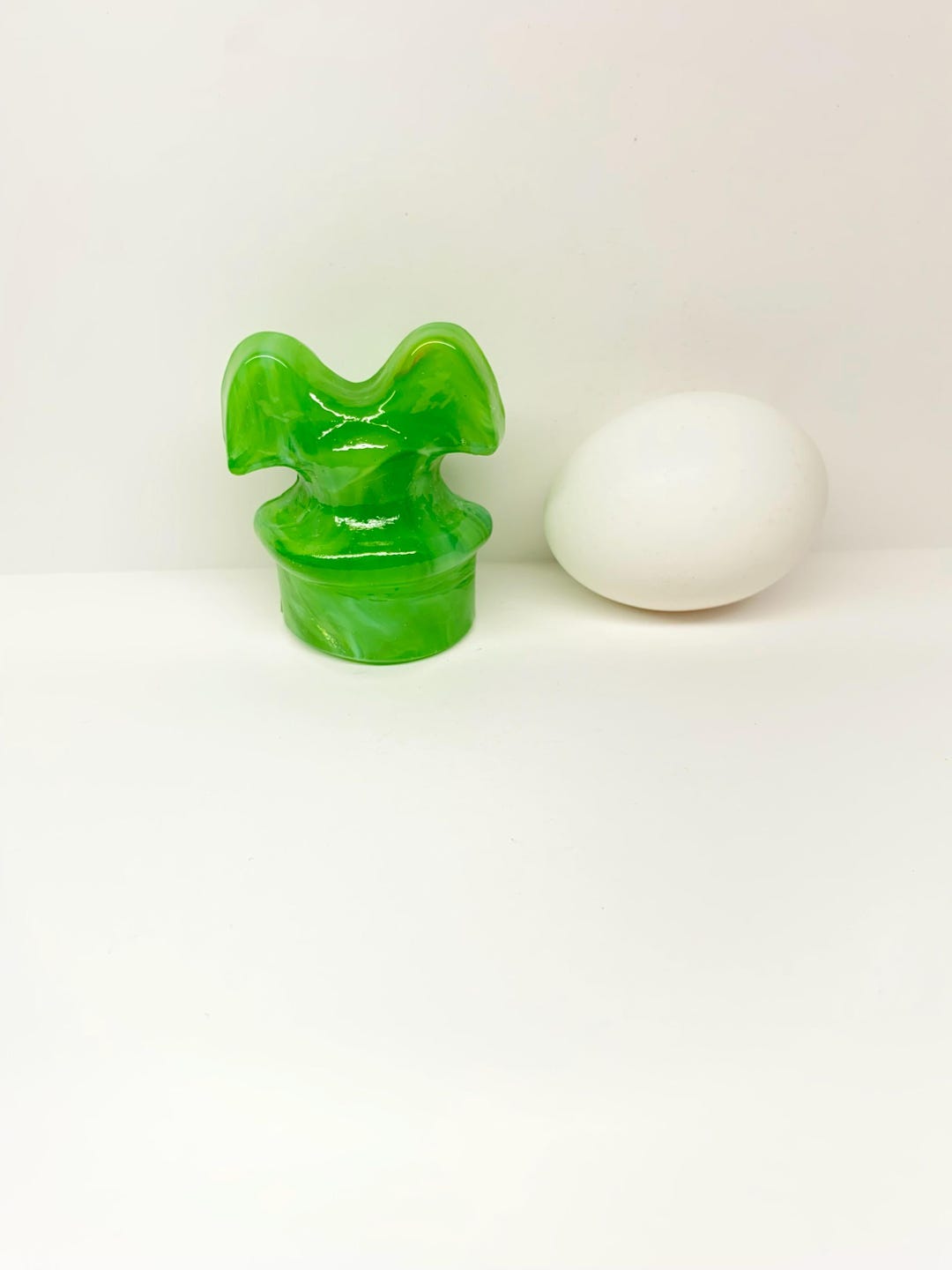 Lime Swirl Mini Mickey Mouse Glass Insulator Uranium Glow - Etsy