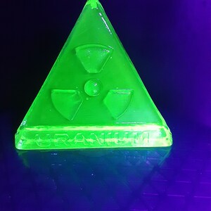 Big Uranium Glass Radiation Symbol Paperweight - UV - Great Gift - Etsy