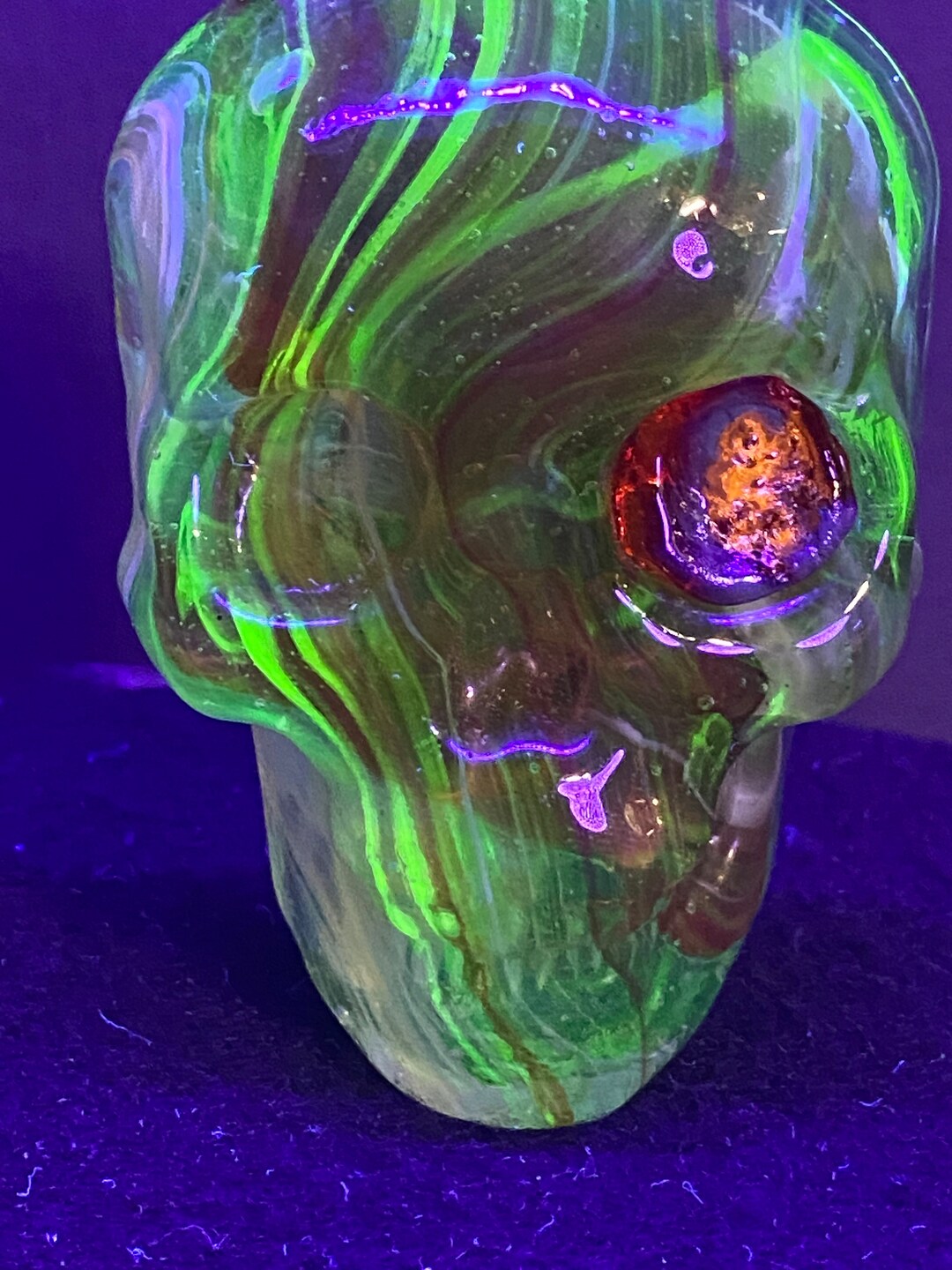 Uranium Glass Skull the Terminator - Etsy