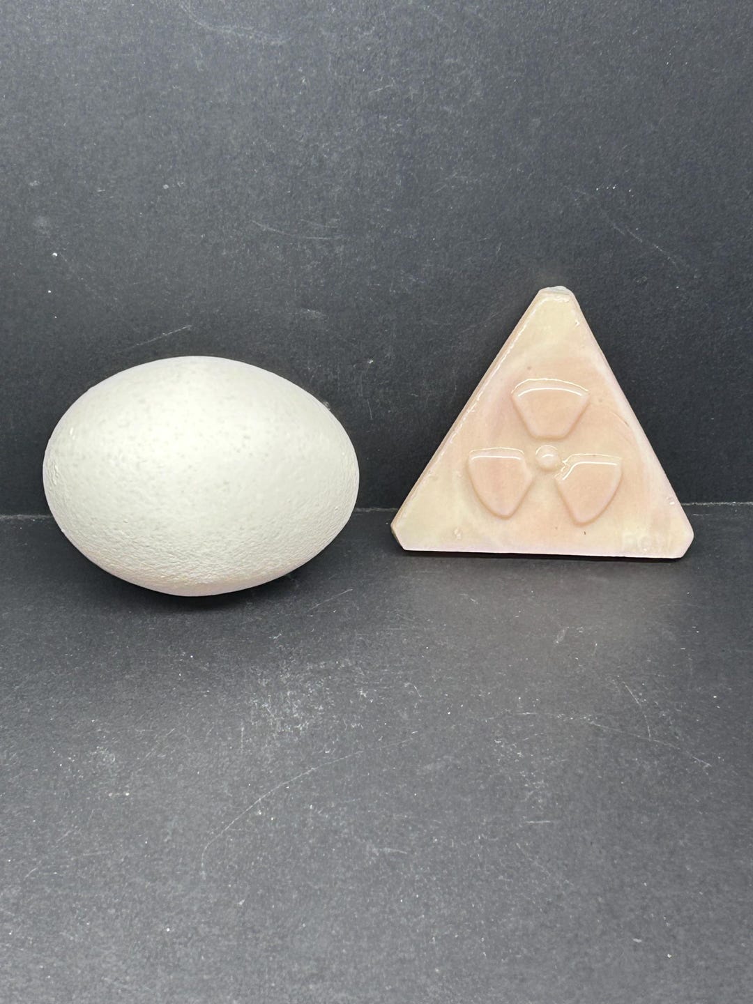 Uranium Glass Pink Burmese Swirl Mini Radiation Symbol - Etsy