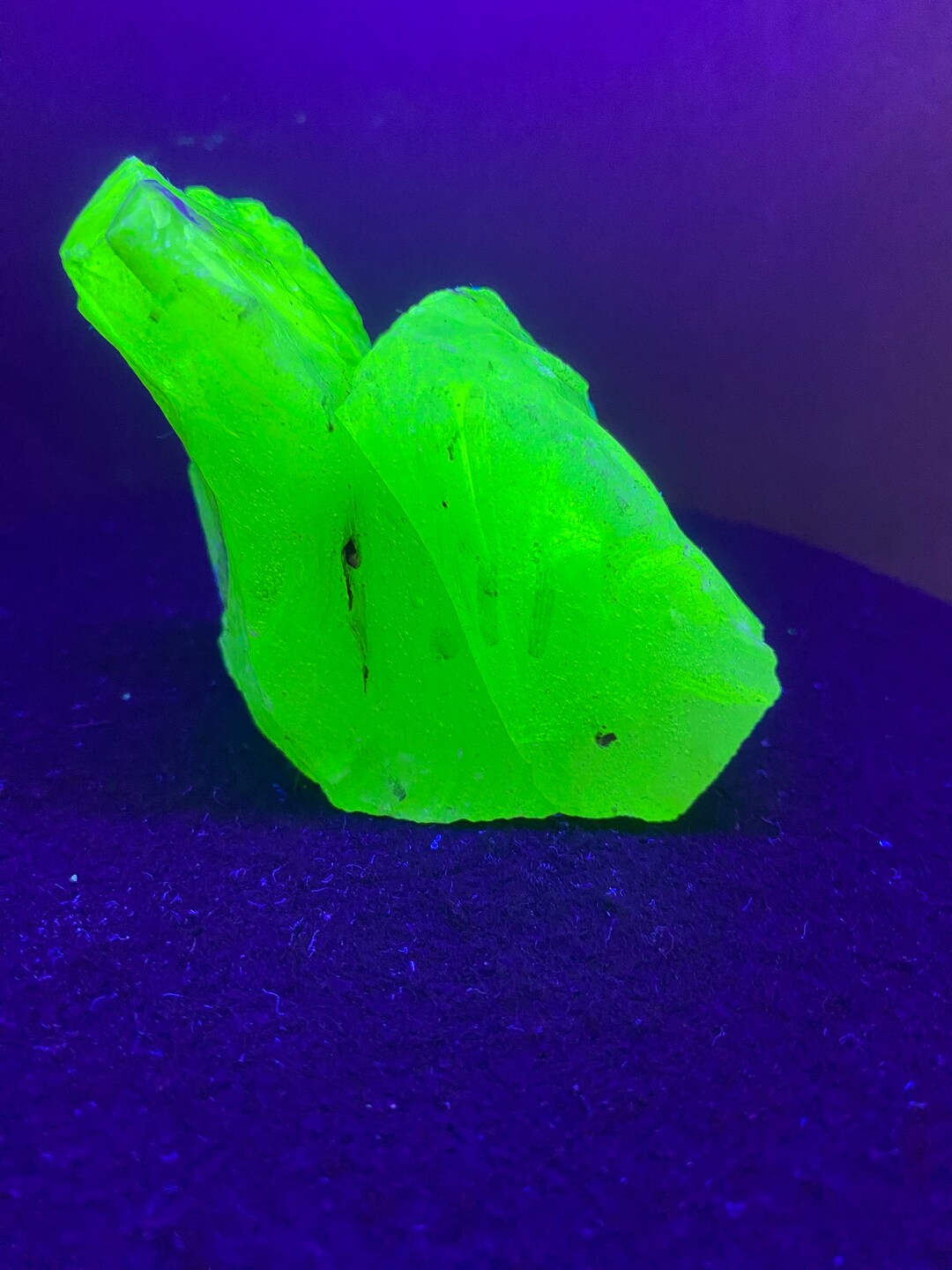 Rare Vaseline Opalescent Glass Rock Collet Slag Glass 11 Ounces - Etsy