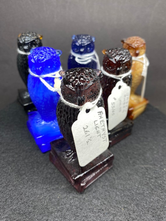 Vintage Degenhart Glass Owl