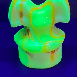 Orange Slag Mini Mickey Mouse Glass Insulator Uranium Glow - Etsy