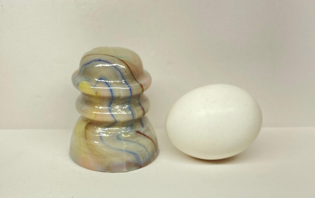 Mini Uranium Burmese Glass Multicolor Pinstripe Hemingray Insulator - Etsy