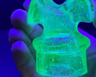 Orange Slag Mini Mickey Mouse Glass Insulator Uranium Glow - Etsy