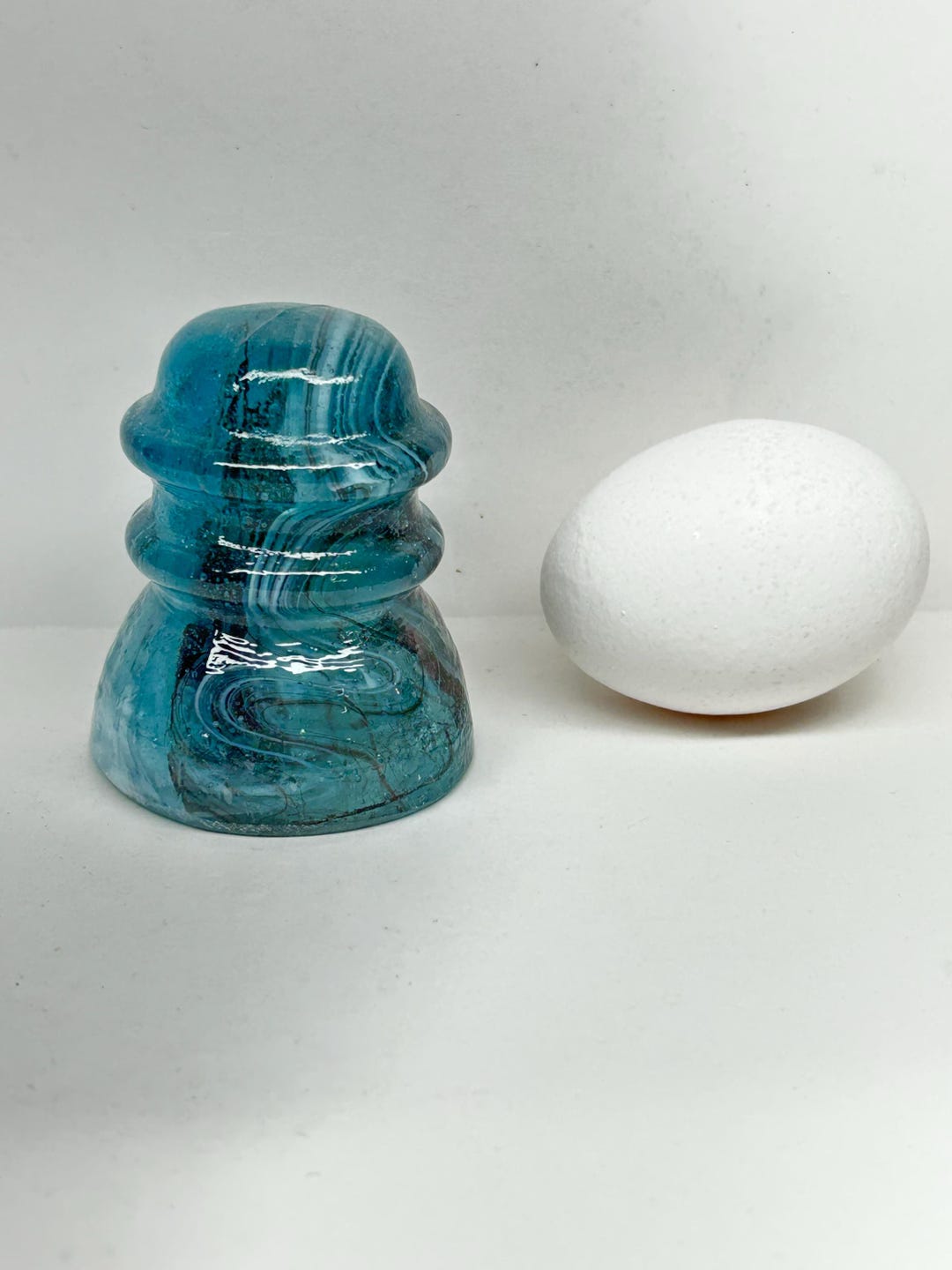 Uranium Glass Aqua Swirl Hemingray Style Insulator - Etsy