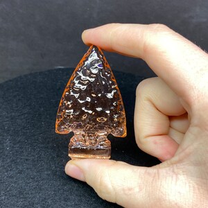 Selenium Glass Pink Glow Arrowhead - Etsy