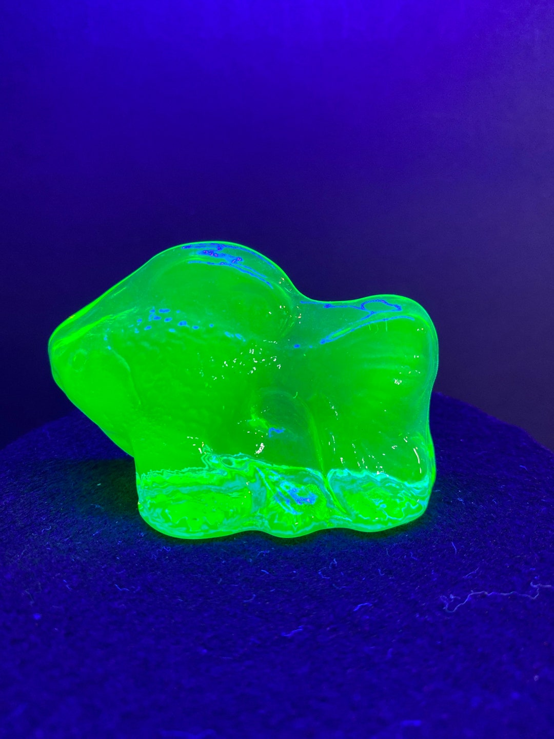 Uranium Glass Fish Figure - Etsy
