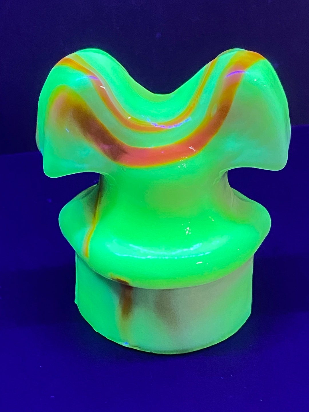 Orange Slag Mini Mickey Mouse Glass Insulator Uranium Glow - Etsy