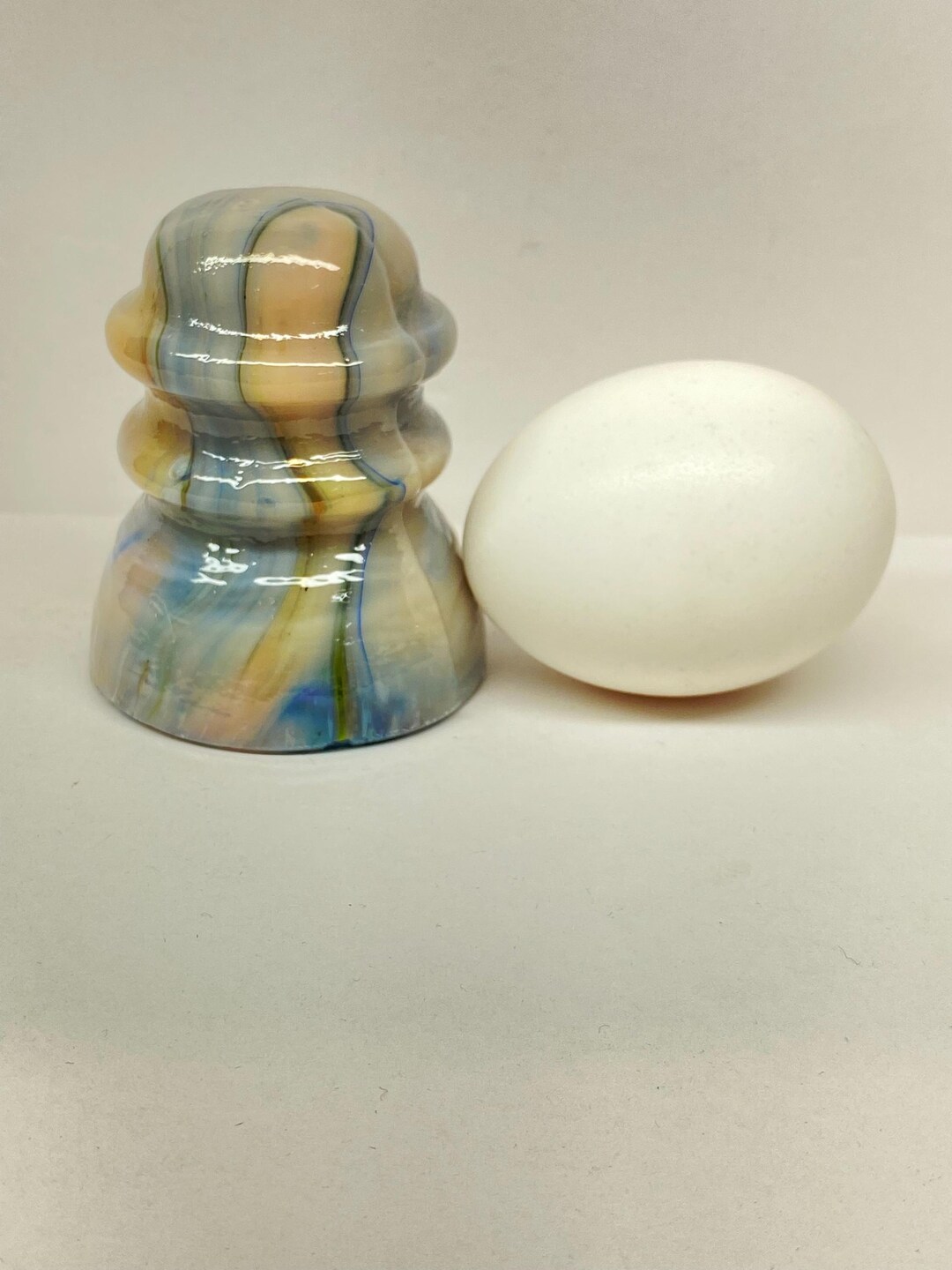 Mini Uranium Marble Swirl Glass Insulator - Etsy