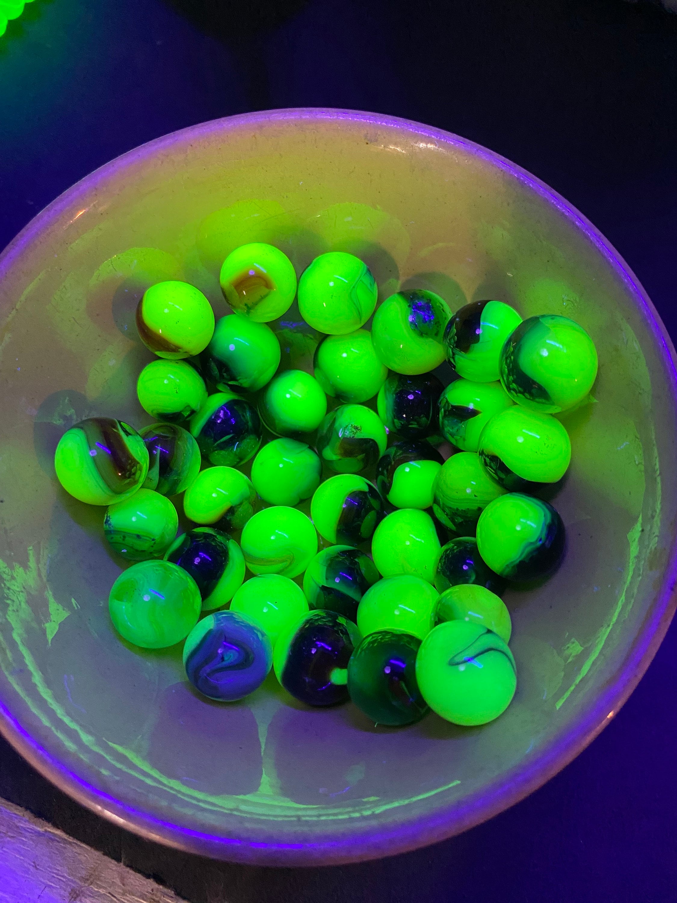 Uranium Glass Marbles