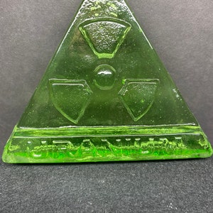 Big Uranium Glass Radiation Symbol Paperweight - UV - Great Gift - Etsy