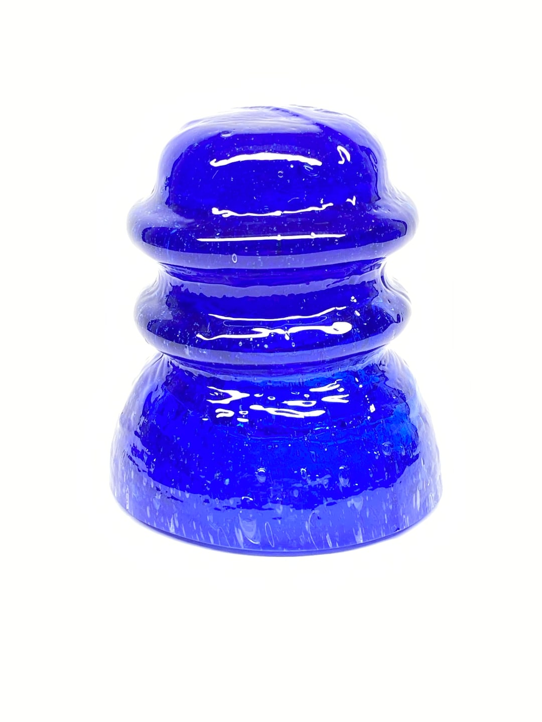 Uranium Glass Cobalt Bell Insulator - Etsy