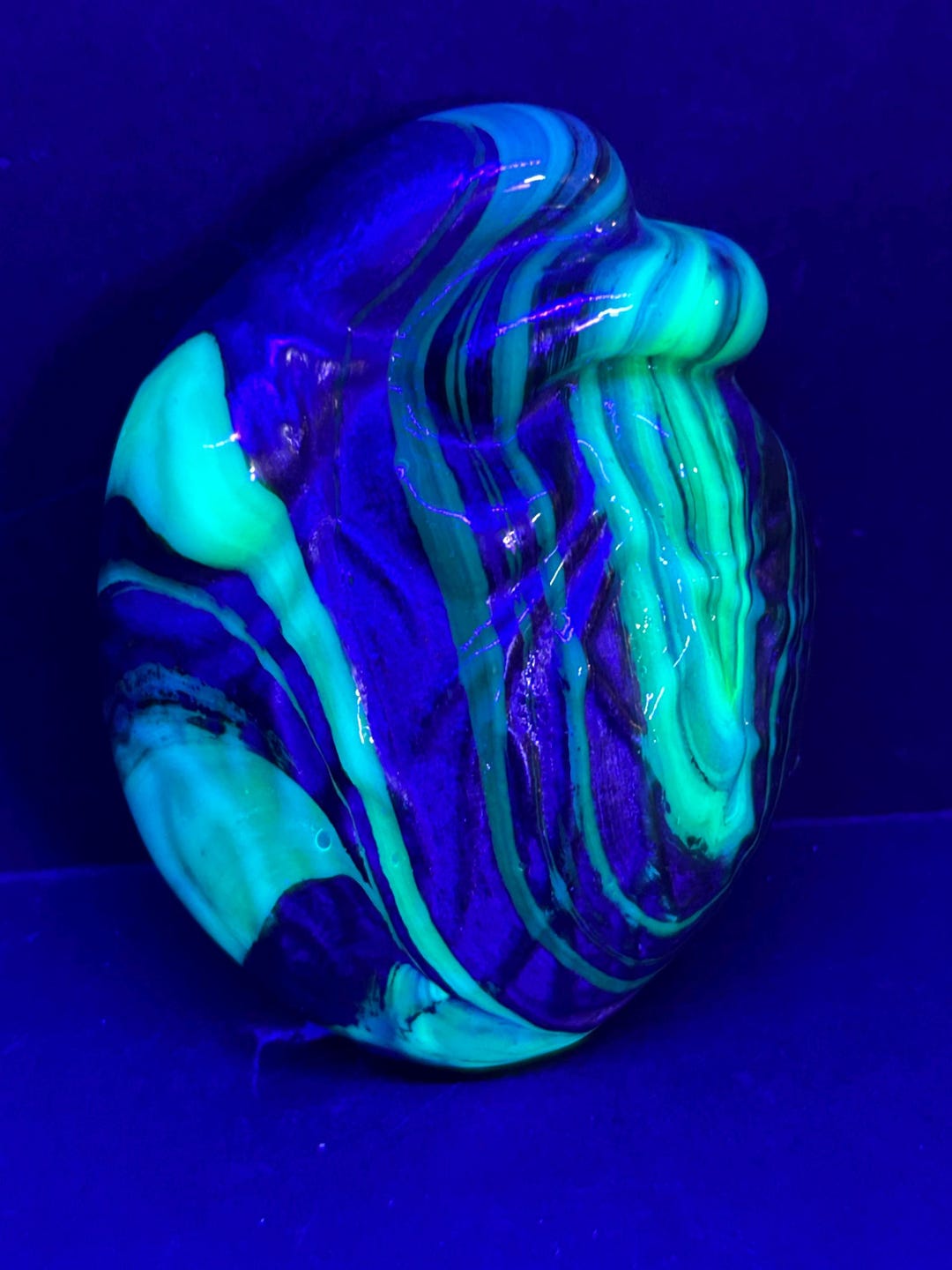 Uranium Blue Glass Human Heart Metal Skin Dark Symbiote - Etsy
