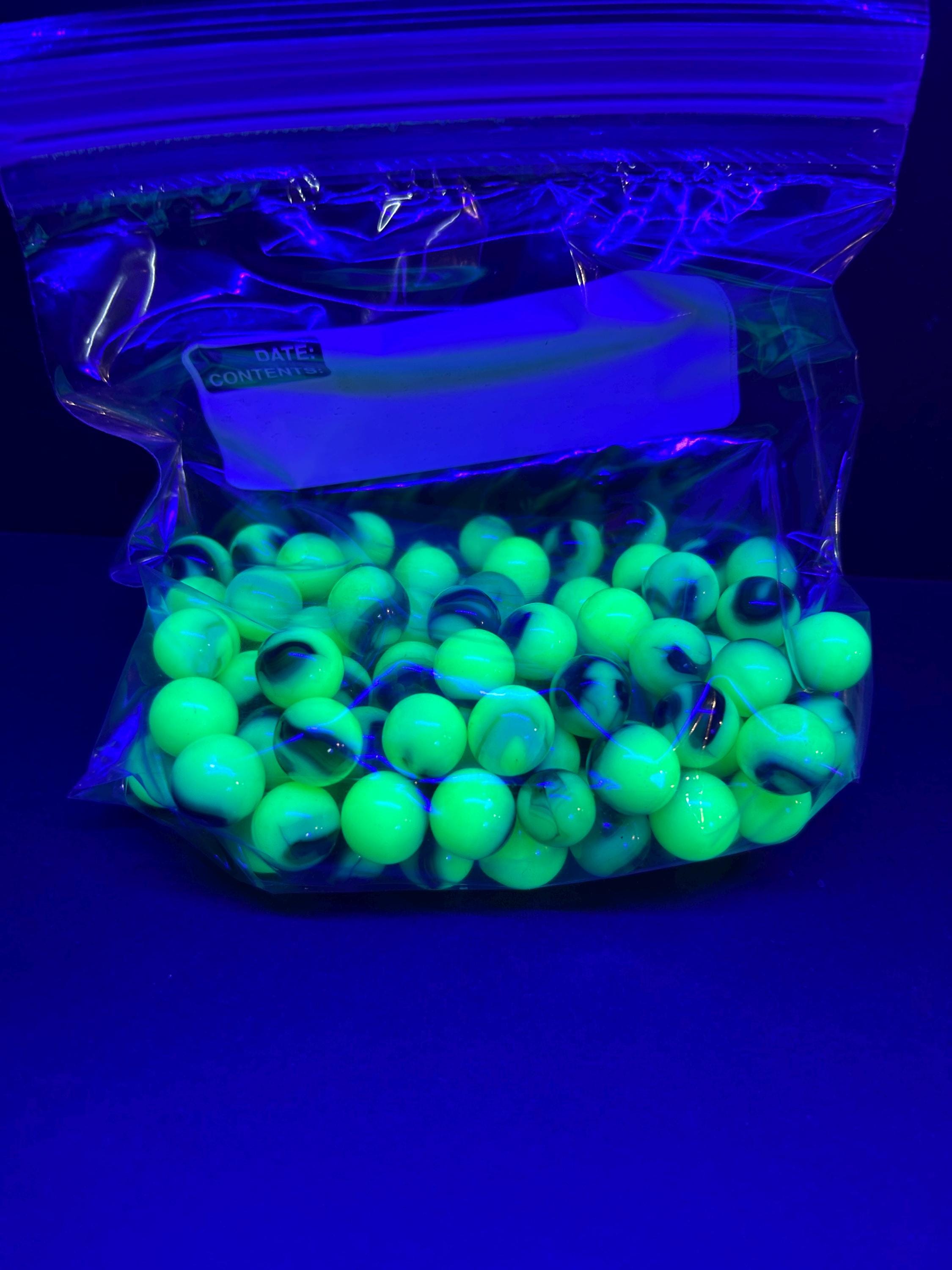 100 Vintage Uranium Glass Mixed Marbles UV - Etsy