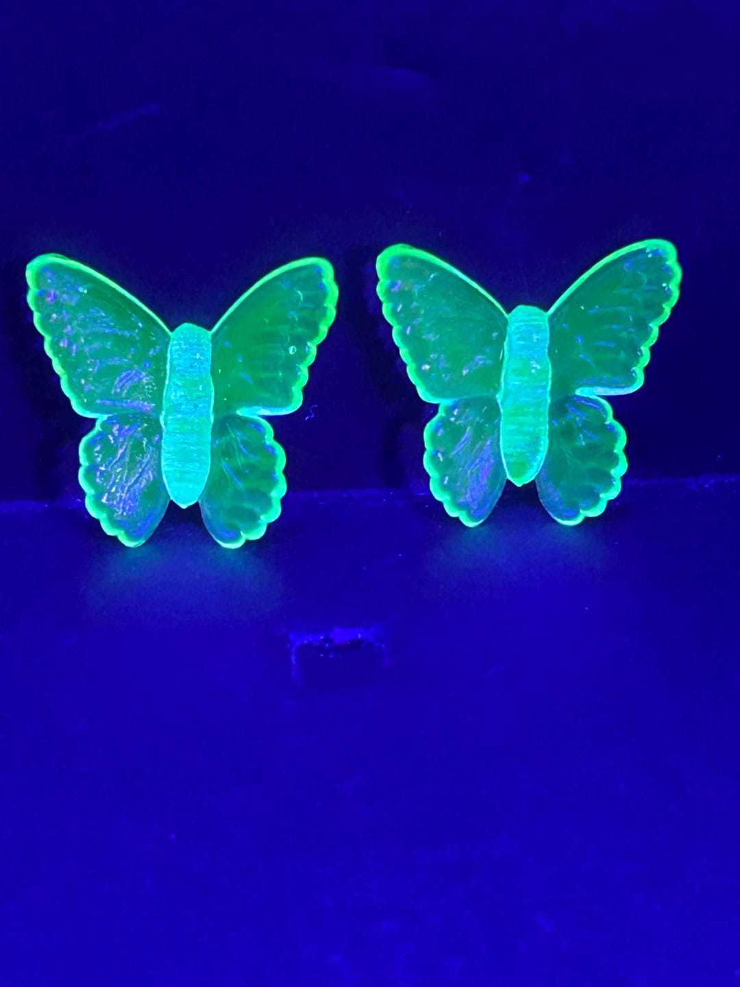Pair of Aqua Blue Glass Butterflies - Etsy