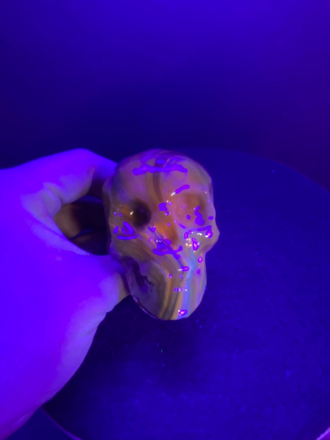 Oddity Cadmium Glass Skull Mushroom orange Slag - Etsy