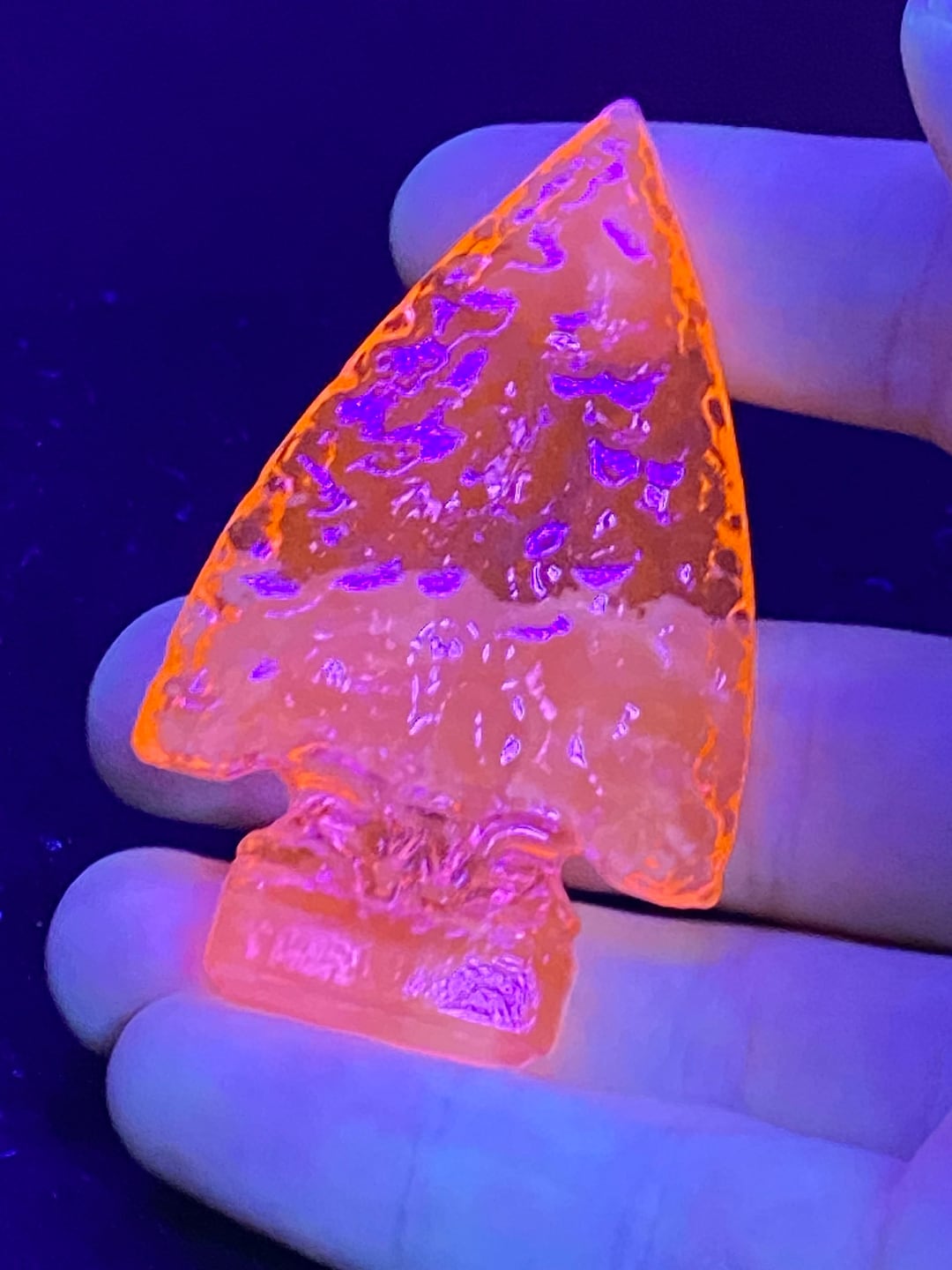 Selenium Glass Pink Glow Arrowhead - Etsy