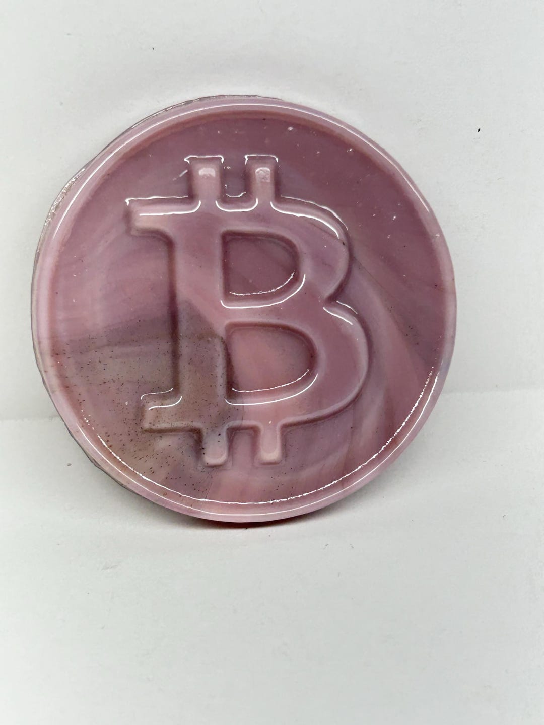 Uranium Pink Slag Glass Bitcoin Paperweight - Etsy