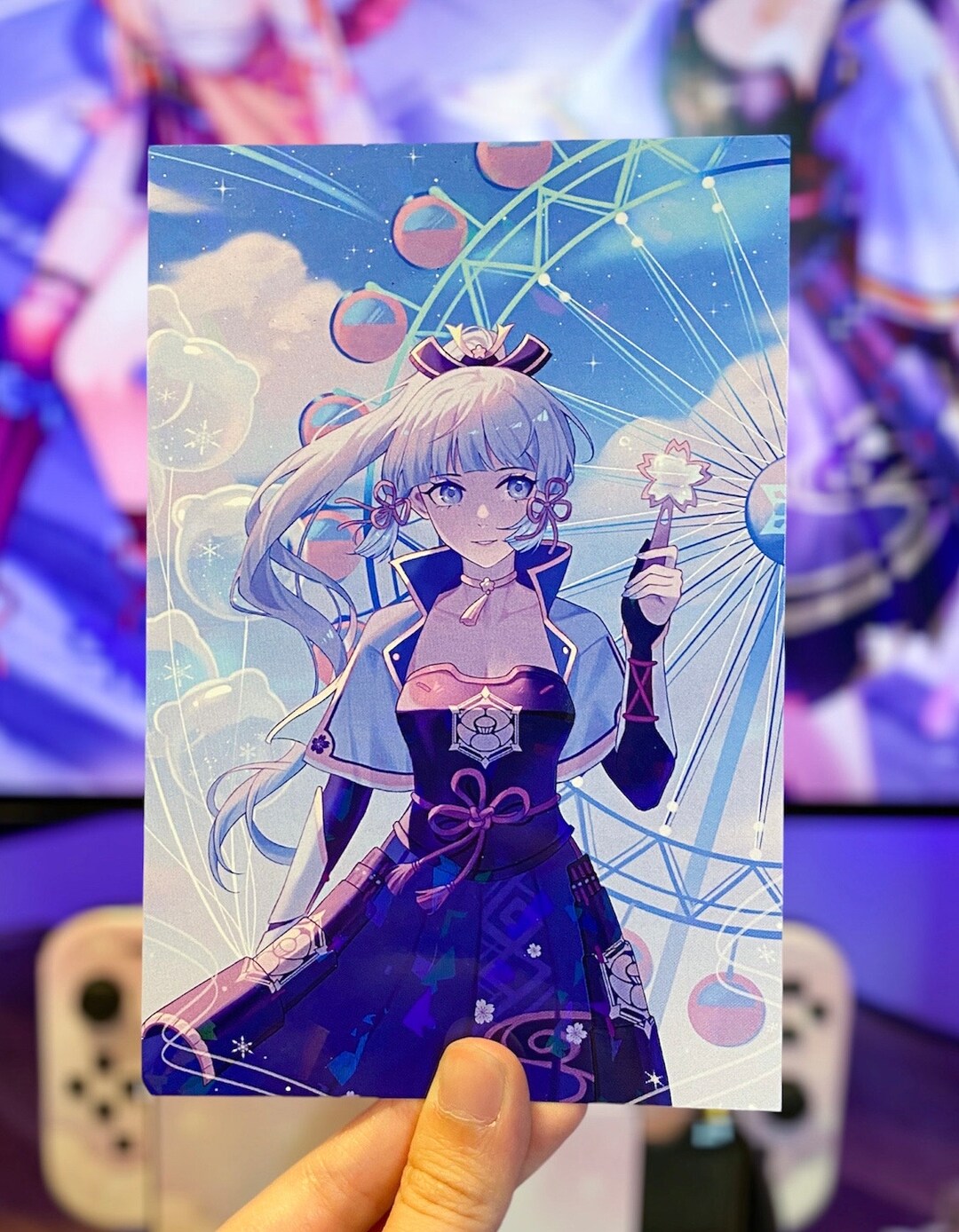 Genshin Impact Ayaka 4x6 Holographic Mini Print - Etsy
