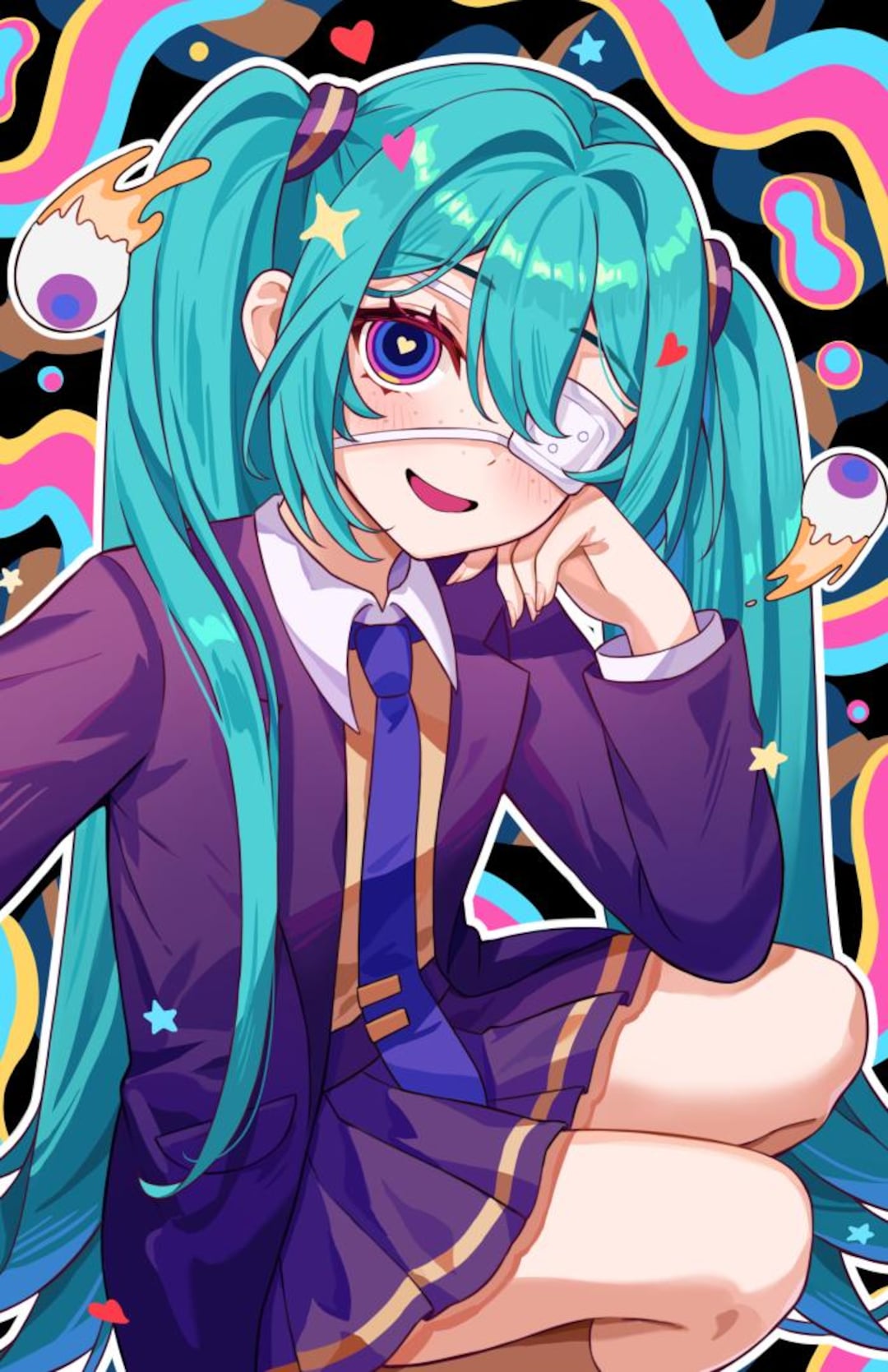 Hatsune Miku Monitoring 11"x17" Poster Print - Etsy