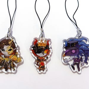 Identity V Hunter Phone Charms | Idv 2” Double-sided Glitter Epoxy Mini ...