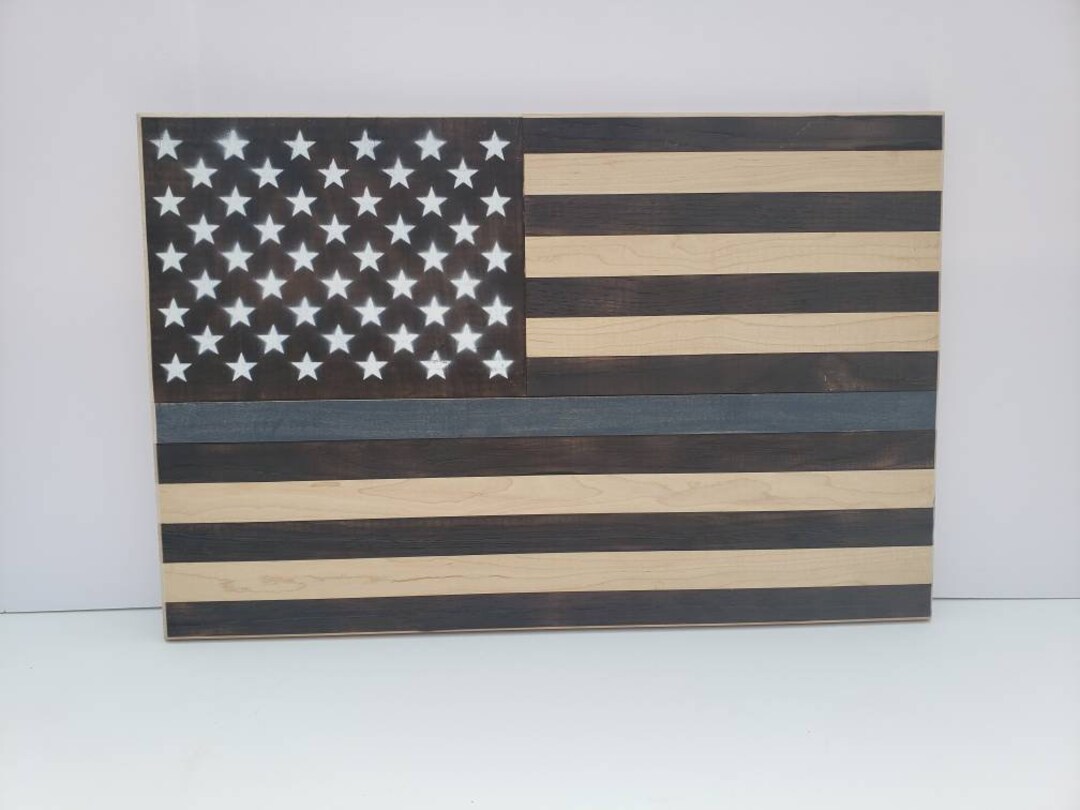 Rustic Hardwood Police Flag - Etsy
