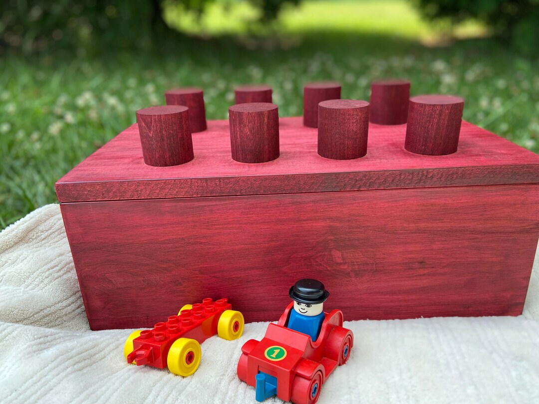 Mini Wooden Lego Storage Chest - Etsy