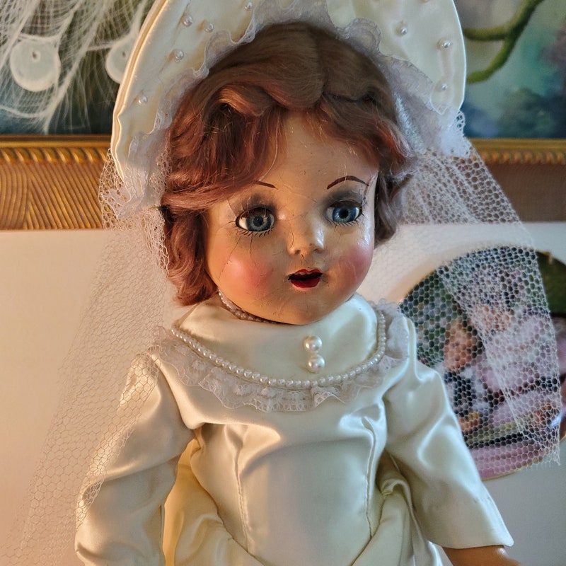 Vintage Bride Doll - Etsy