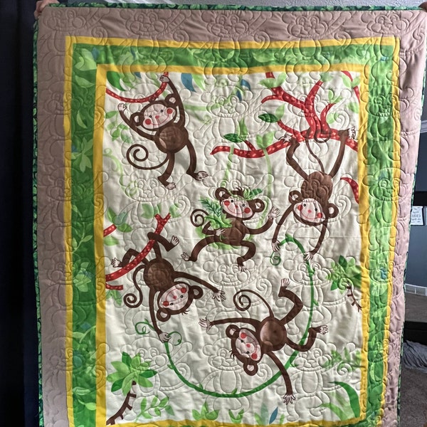 Monkey Quilt - Etsy