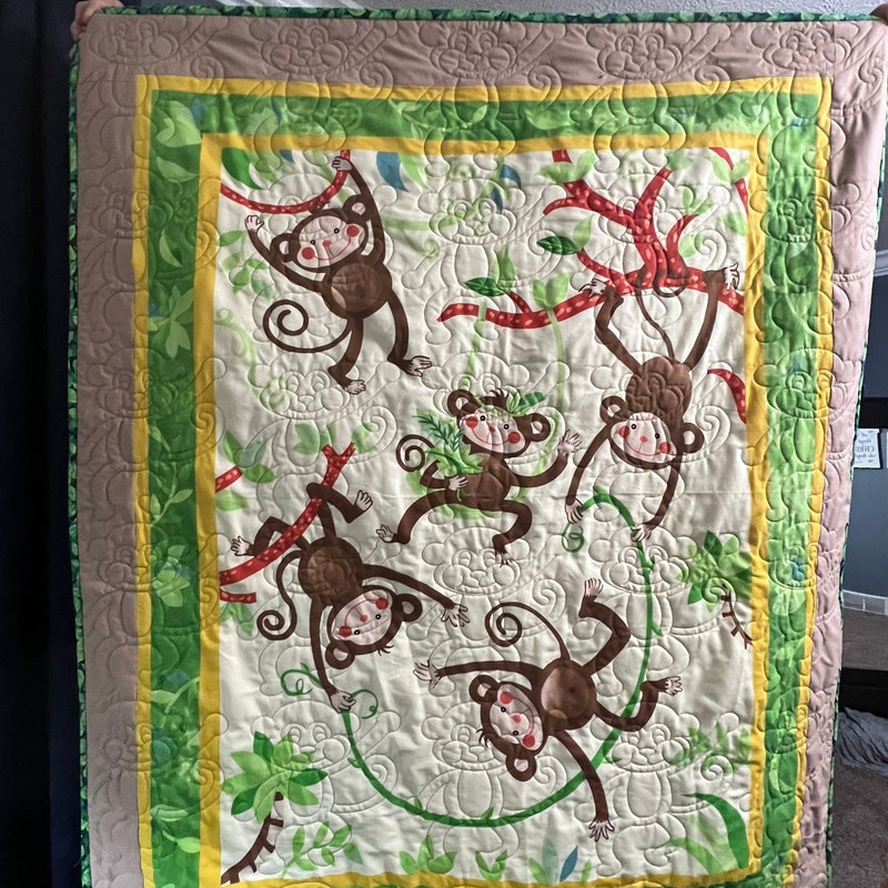 Monkey Quilt - Etsy