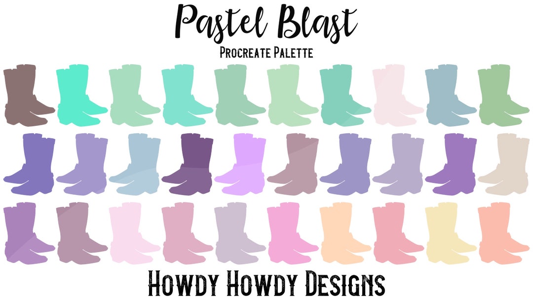 Pastel Blast Procreate Palette Pastel Color Palette Soft - Etsy