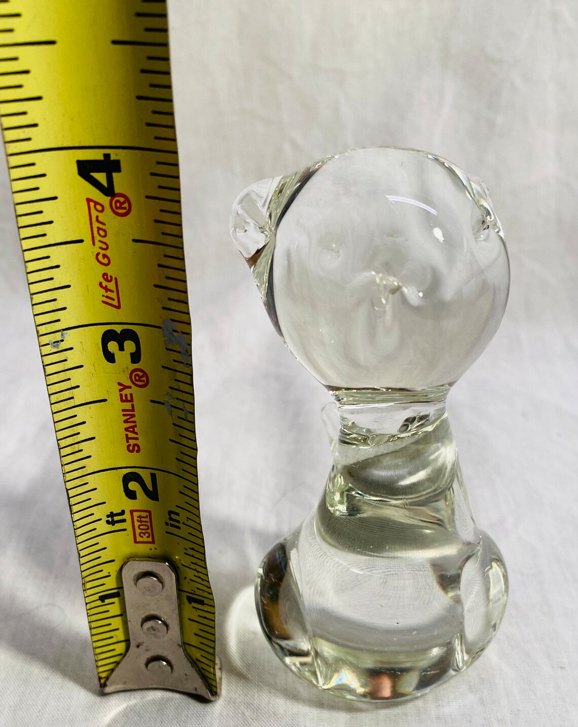 Vintage Murano Solid Glass Cat Paperweight - Etsy