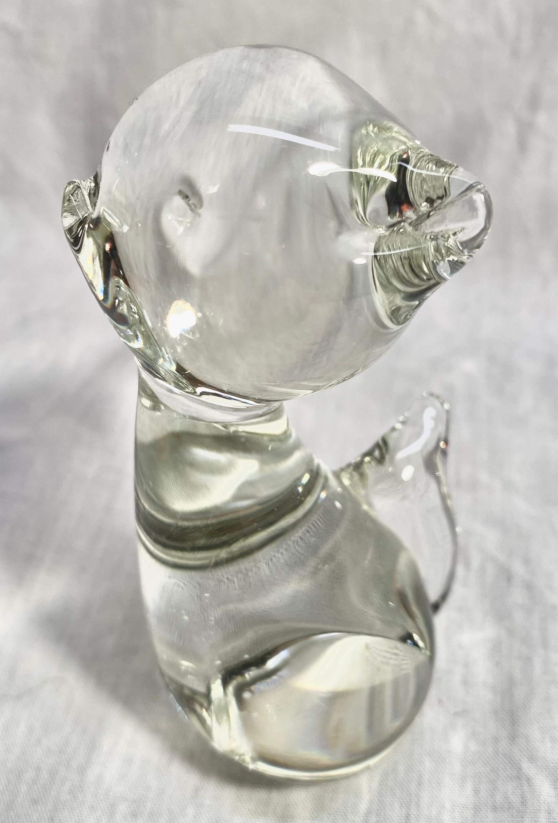 Vintage Murano Solid Glass Cat Paperweight - Etsy