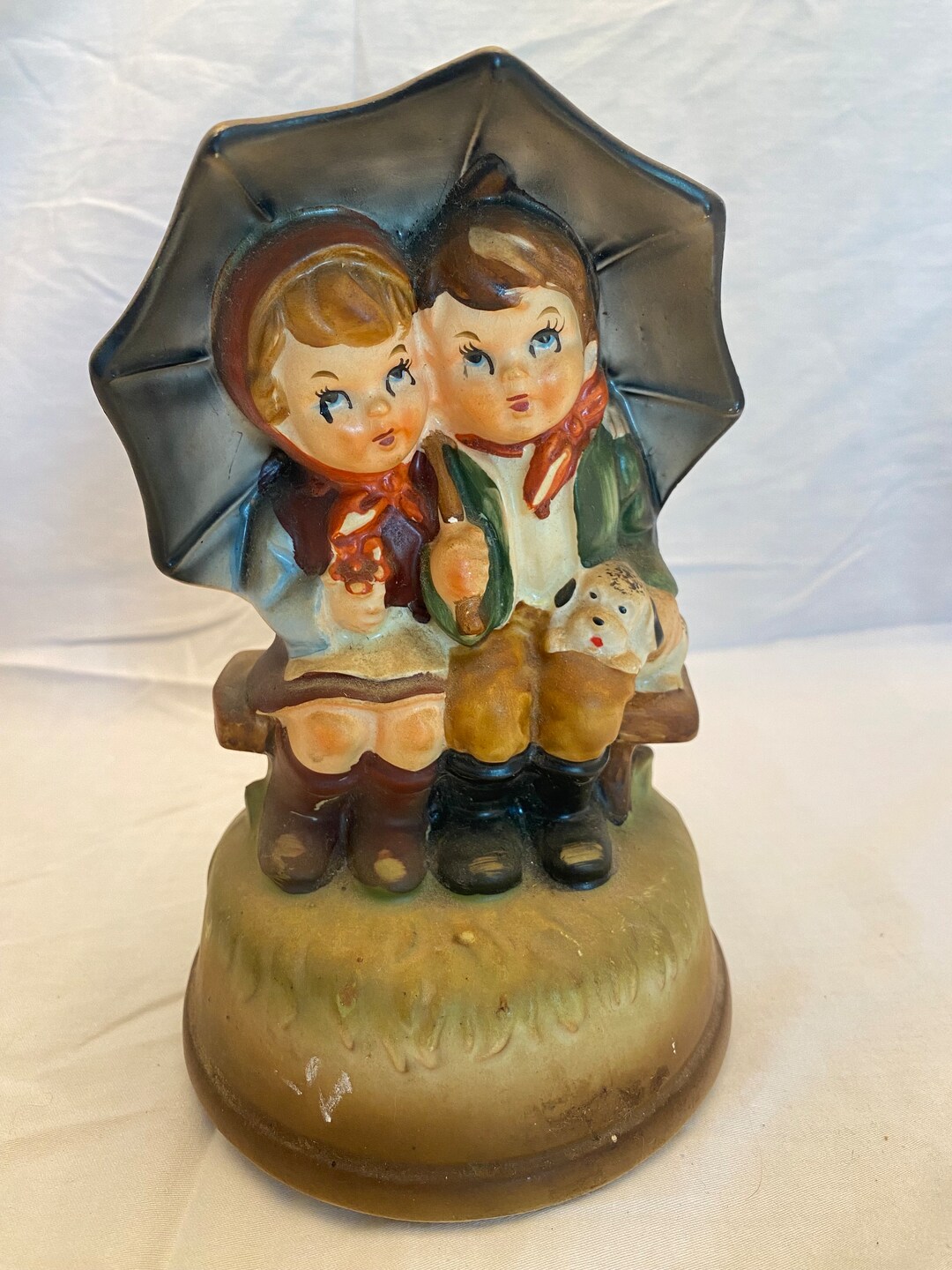 Vintage Porcelain Hummel-like Musical Spinning Figure Japan - Etsy