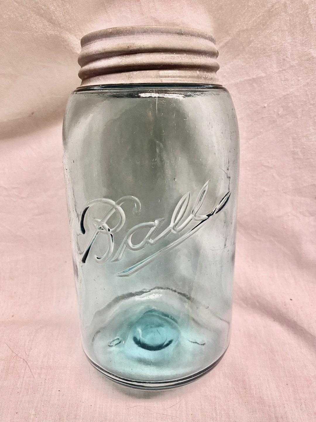 Antique Blue Mason Jar 1908-1910 With Zinc Lid - Etsy