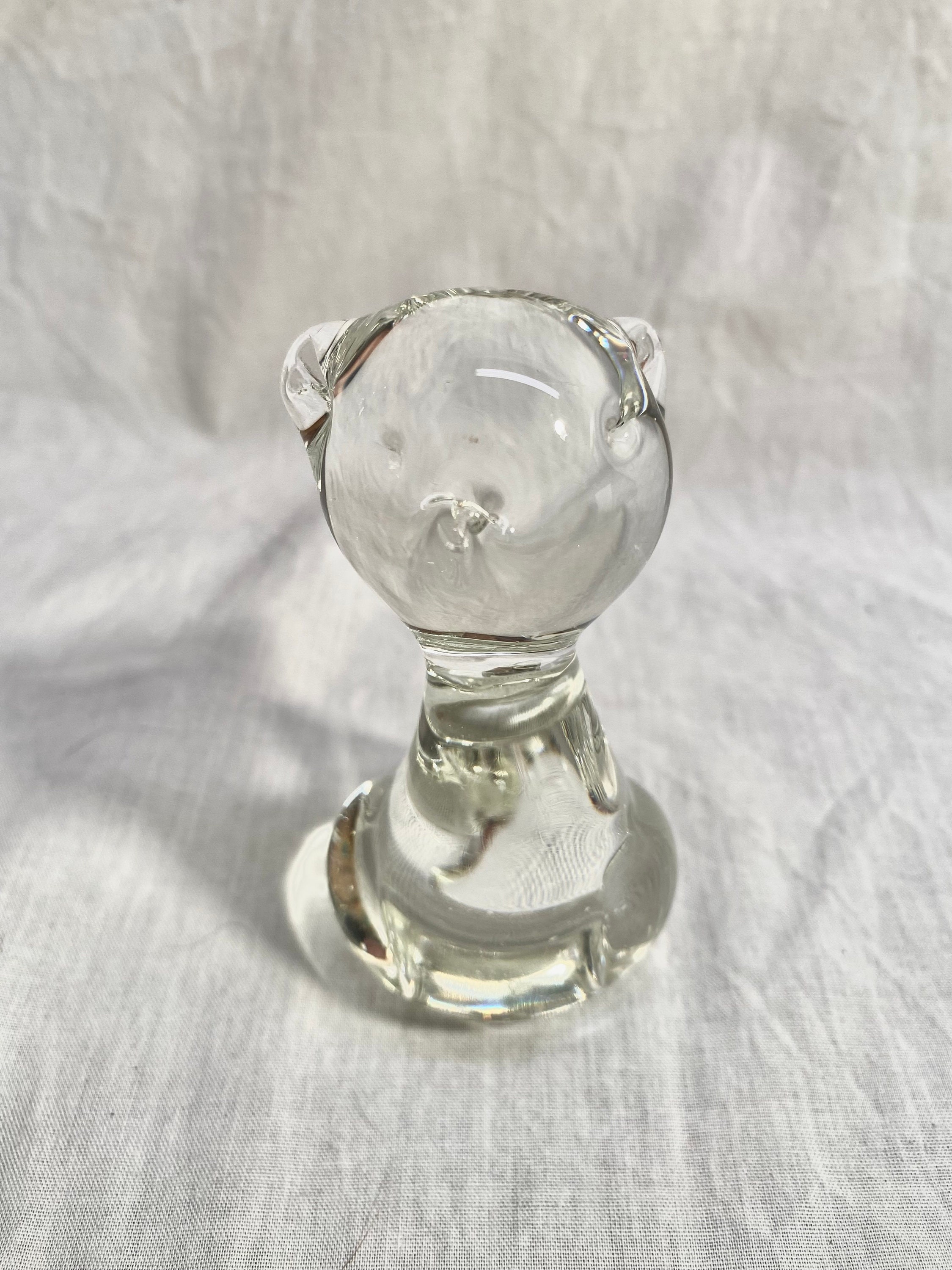 Vintage Murano Solid Glass Cat Paperweight - Etsy