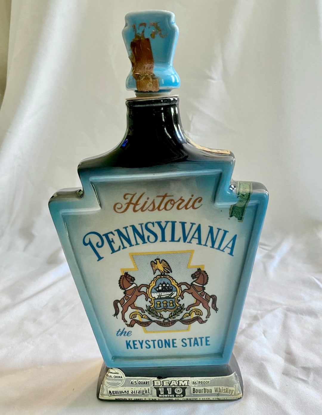 Vintage historic Pennsylvania 1776 Jim Beam Bottle 1967 - Etsy