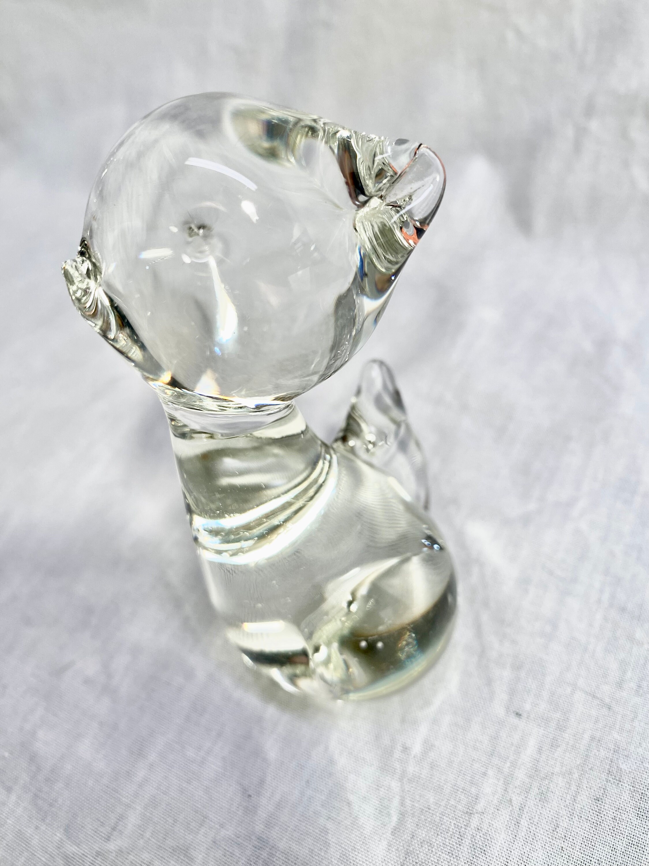 Vintage Murano Solid Glass Cat Paperweight - Etsy