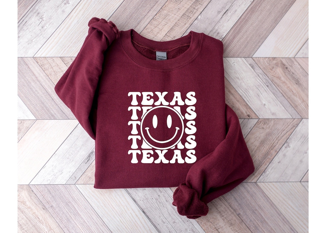 Texas T-shirt, Texas Smiley Face Retro Shirt, Lone Star State Shirt ...