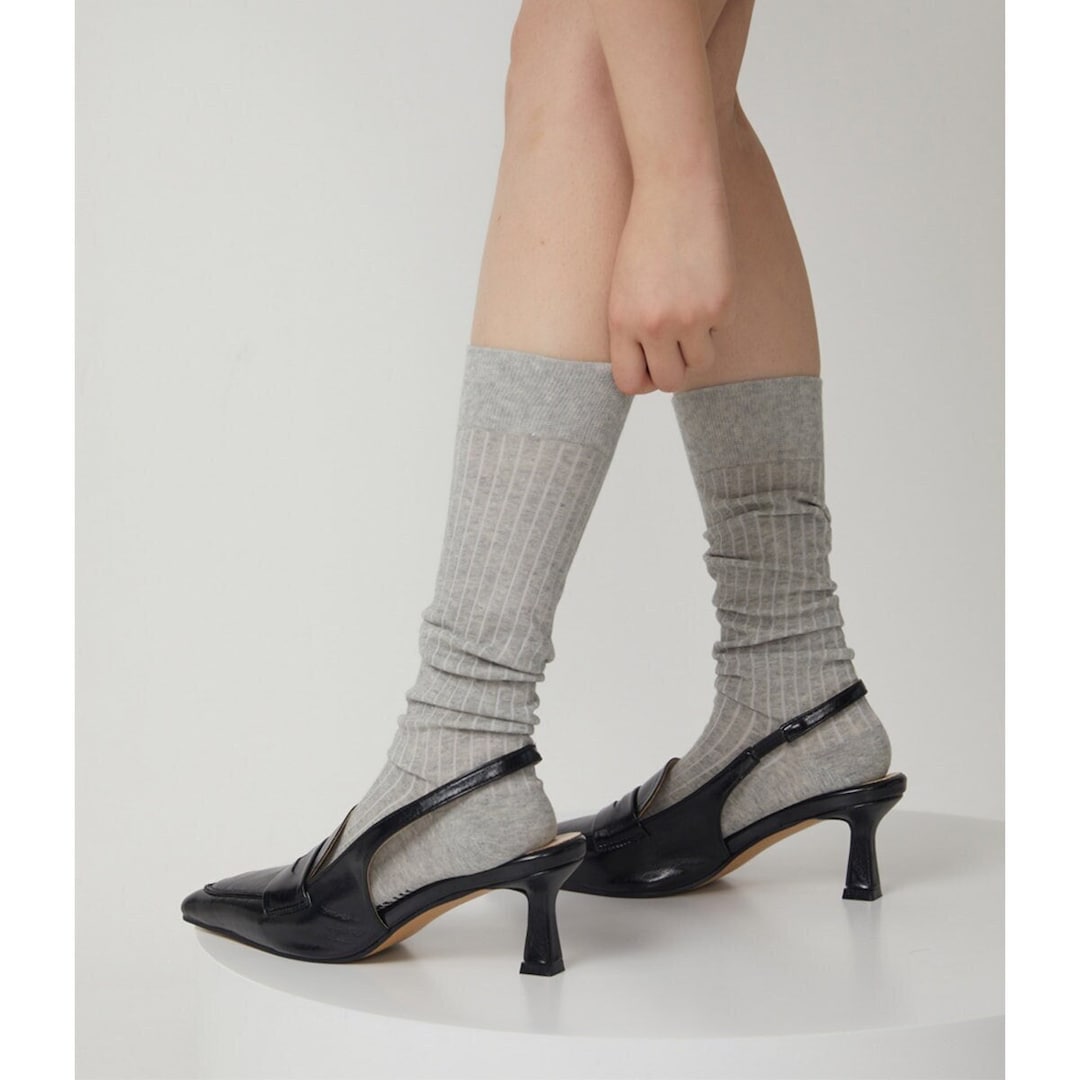 Stripe Over Calf Socks Loose Knee High Socks Slouch Tube Socks Spring ...