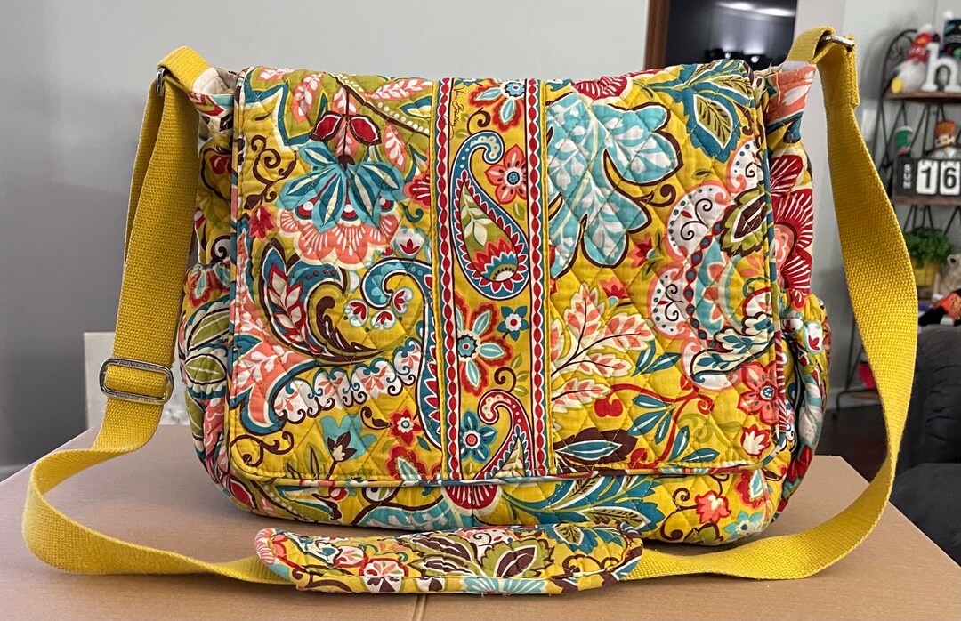 Vera Bradley Provencal Messenger Baby Diaper Bag Yellow Floral - Etsy