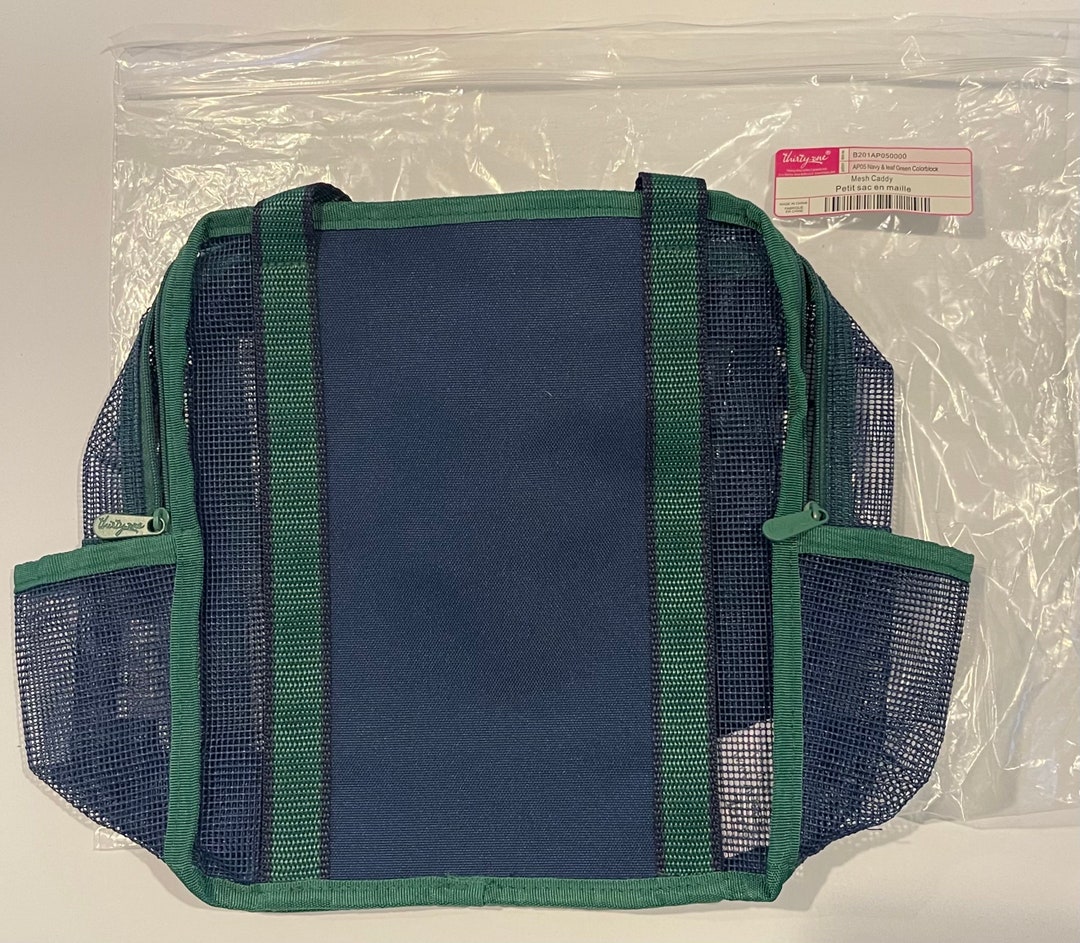 Thirty-one Mesh Caddy Navy & Leaf Green Colorblock - Etsy