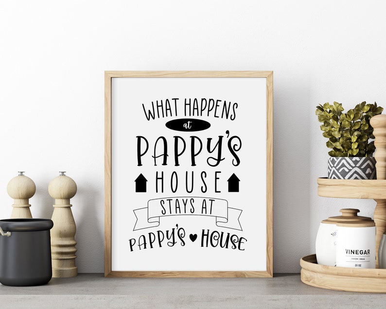 What Happens at Pappy's House SVG | Grandchildren SVG | Grandkids SVG ...
