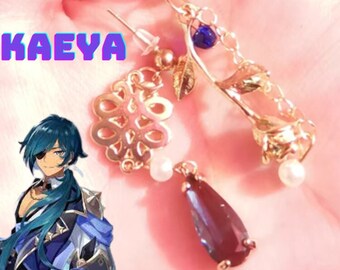 Kaedehara Kazuha Genshin Inspired 14k Gold Earrings Anime Cosplay ...