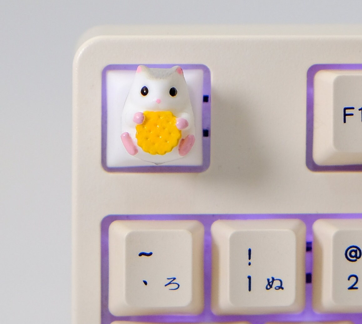 Cute Fat Hamster Artisan Keycaps Custom Resin Mechanical - Etsy