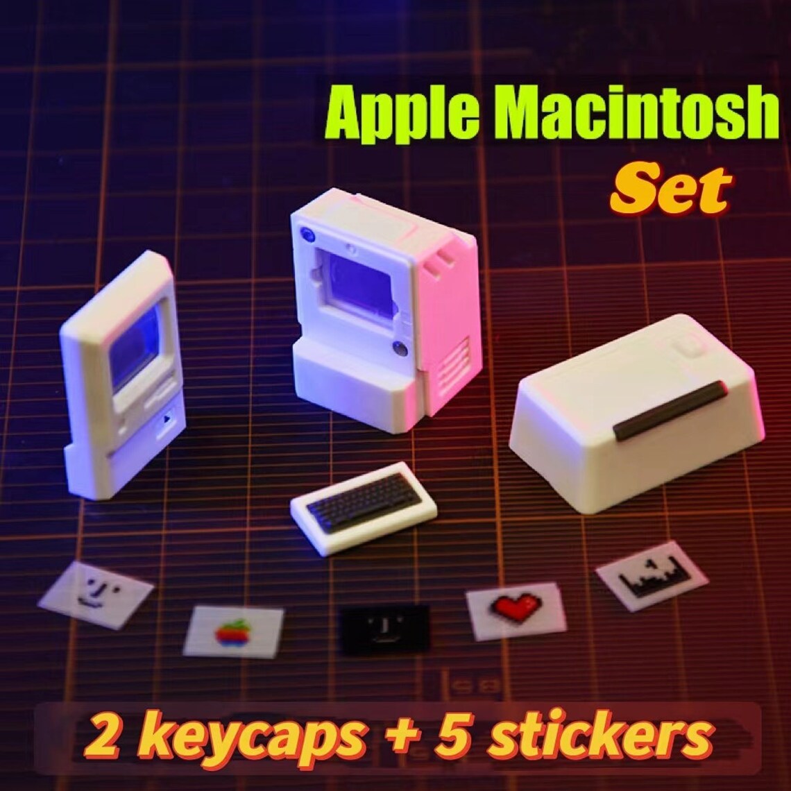 Apple Macintosh Mac Keycaps Artisan Retro Keycap Set Gifts - Etsy